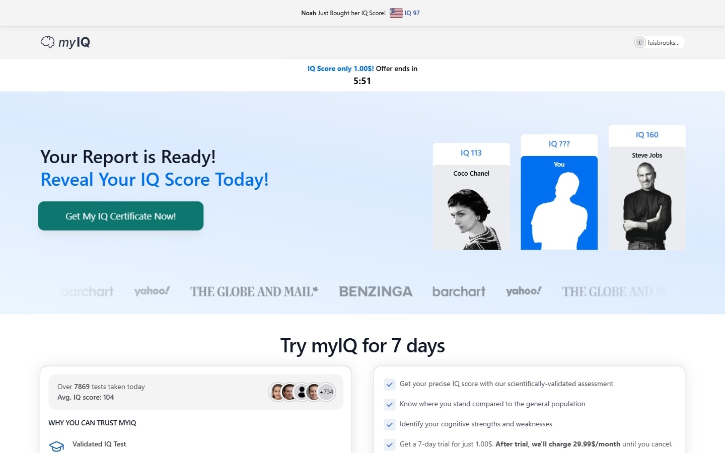 MyIQ.com – Checkao